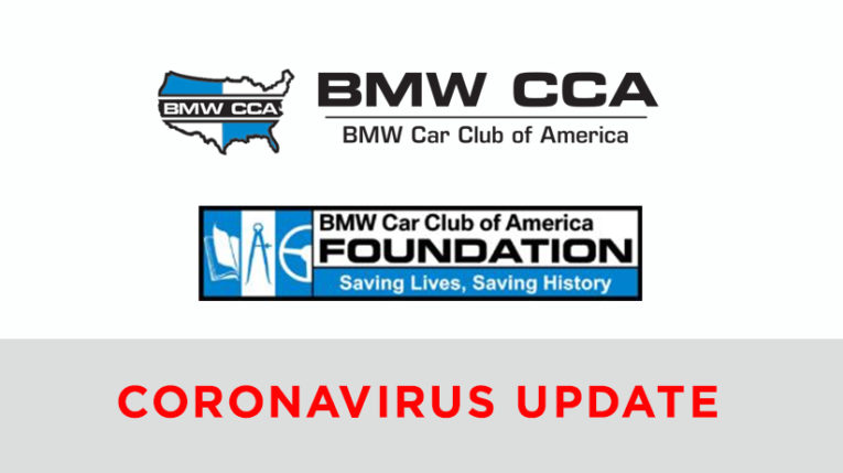 Important Update From The BMW CCA And BMW CCA Foundation Regarding ...