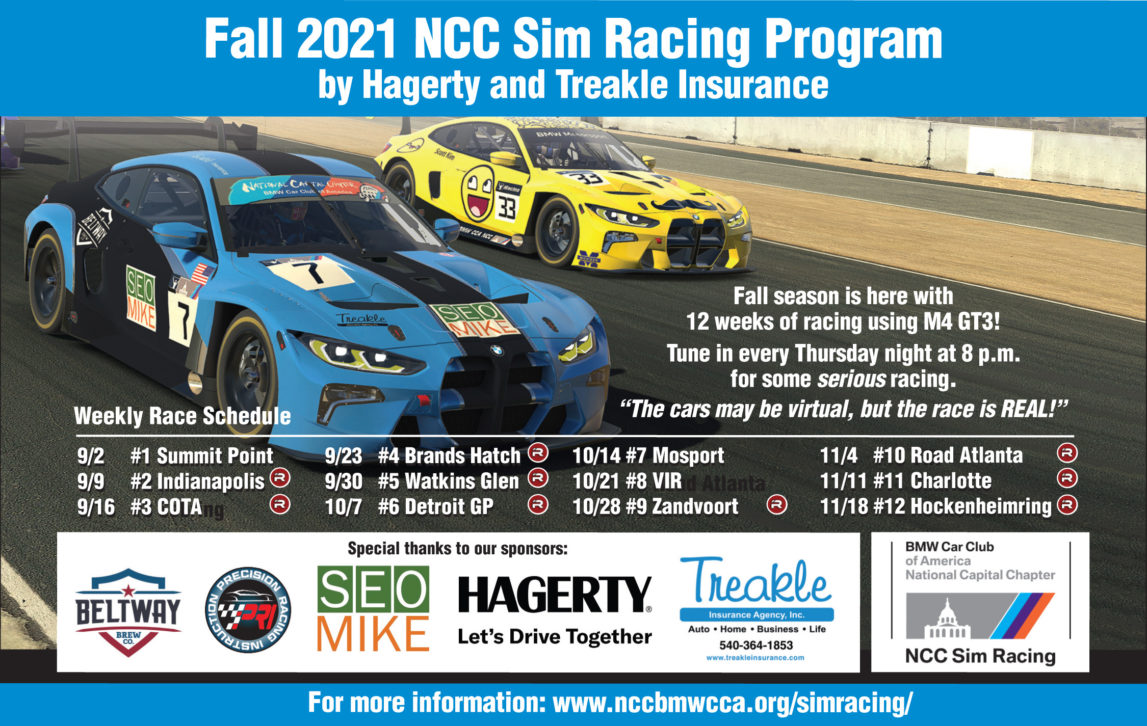 National Capital Chapter Fall Sim-Racing Season In Full Swing - BimmerLife