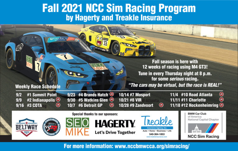 National Capital Chapter Fall Sim-Racing Season In Full Swing - BimmerLife