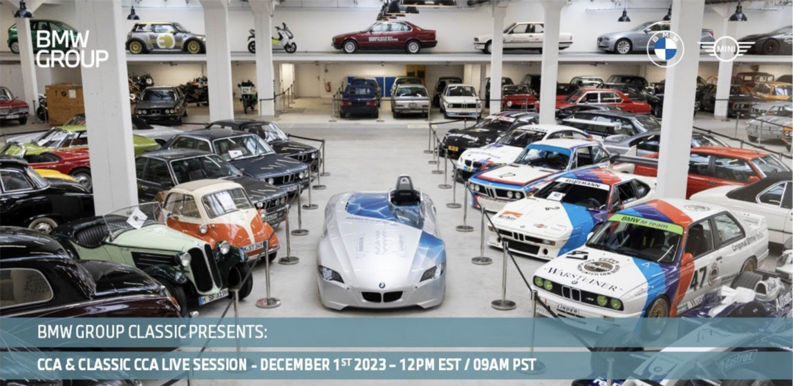 Save The Date: Exclusive BMW Group Classic Live Session For BMW CCA ...