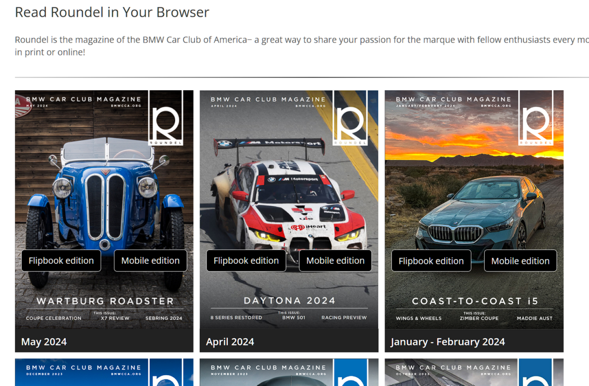 First Digital-Only Issue Of BMW Car Club Magazine: Roundel Now Online ...