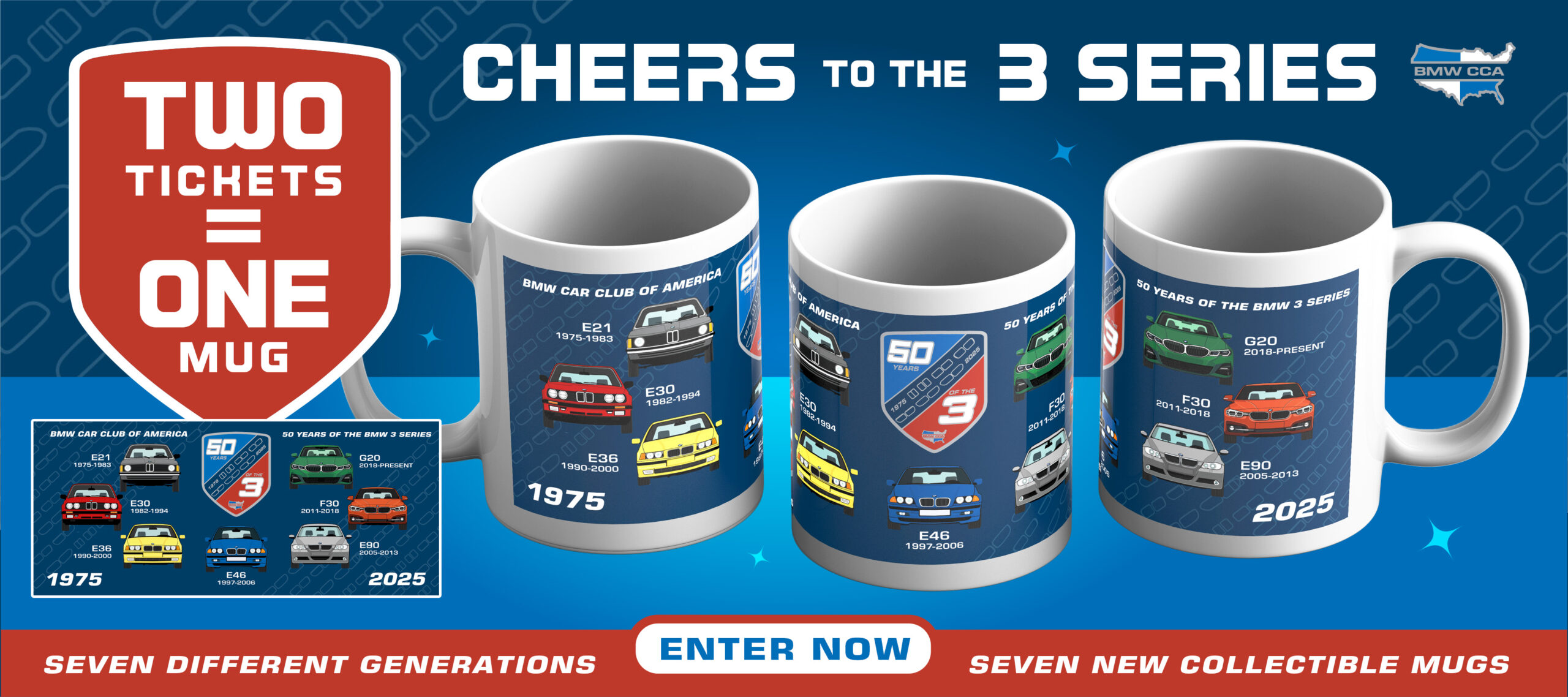 FINAL WEEK: Dream Car Raffle Ending. Celebrate 50 Years of 3 Mug ...